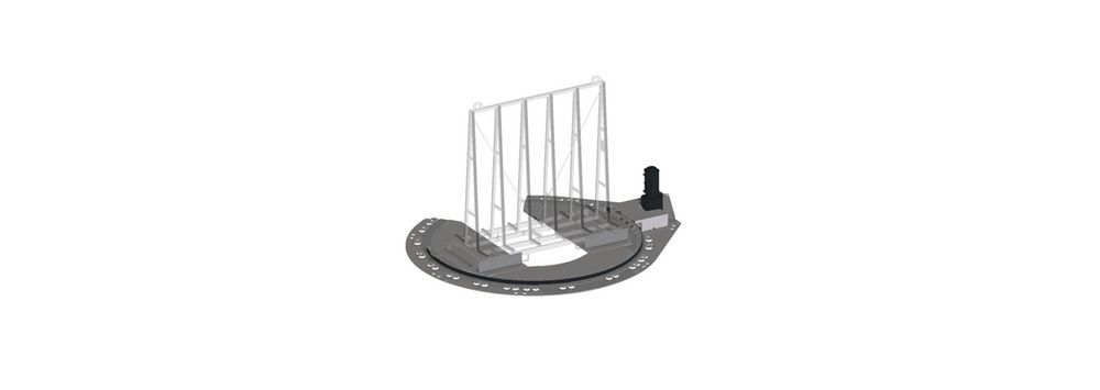 Rotating Platform for Glass Transport Racks: LiSEC PDL-A
